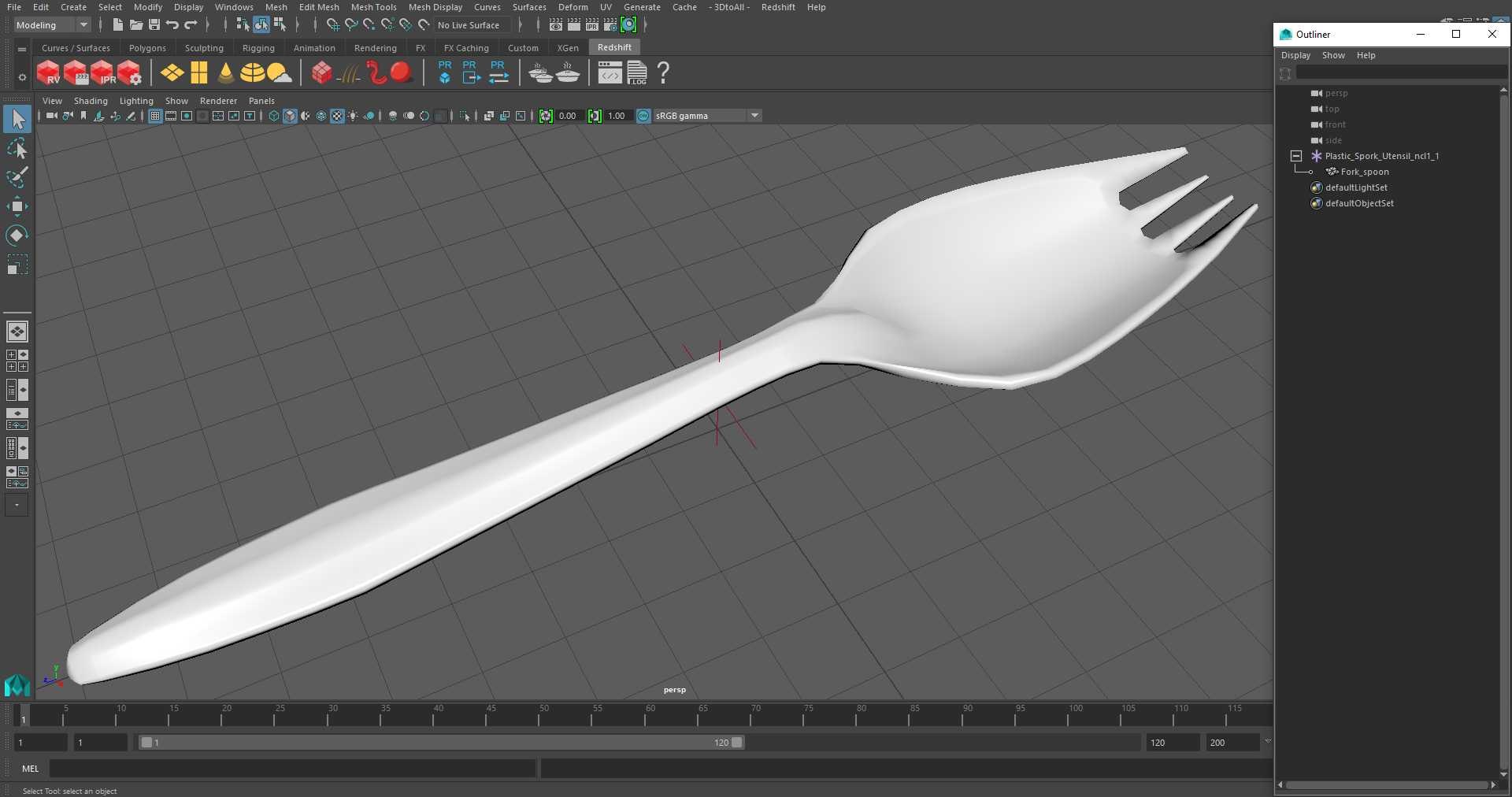 Plastic Spork Utensil Model - TurboSquid 2201981
