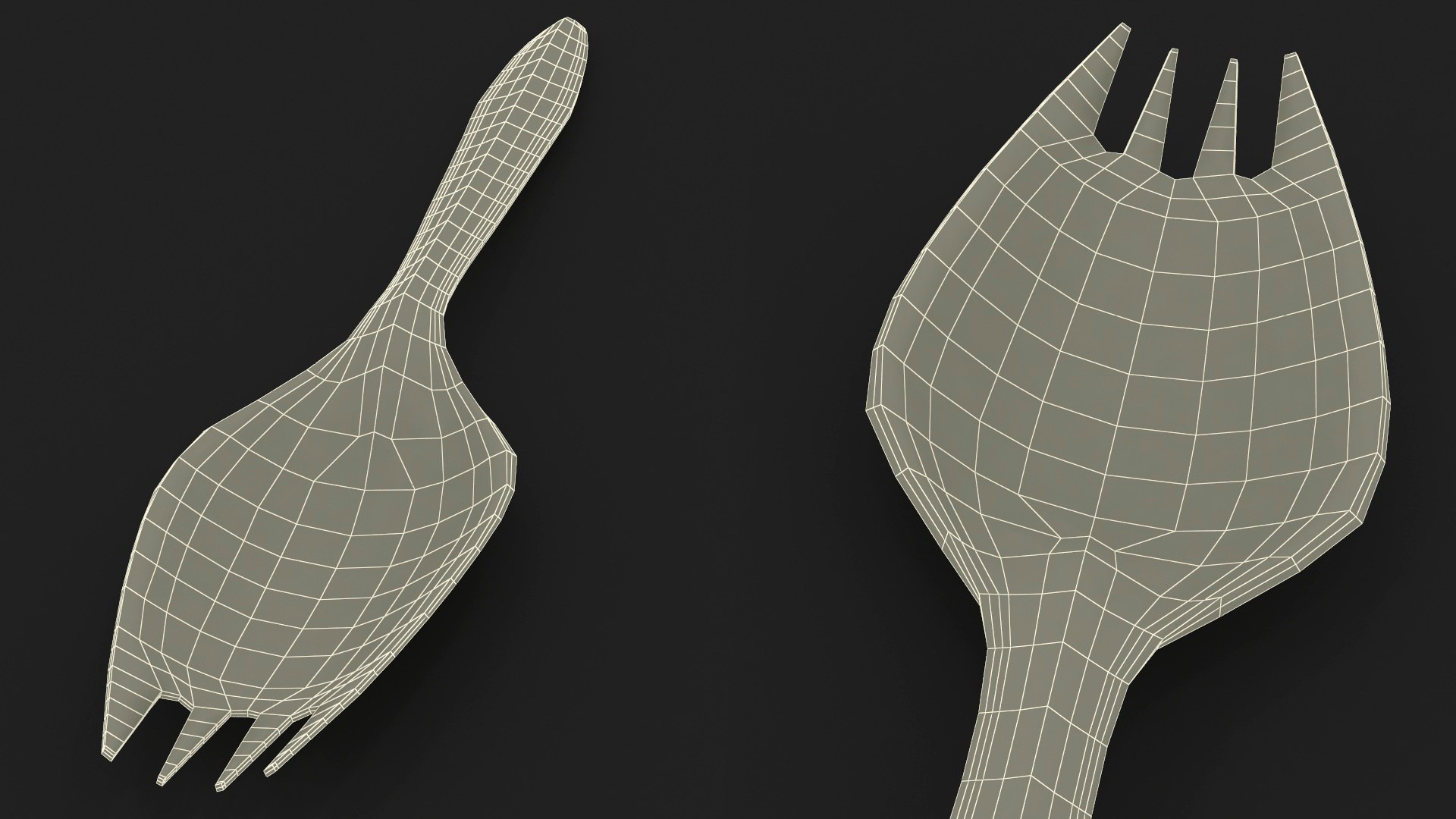 Plastic Spork Utensil Model - TurboSquid 2201981