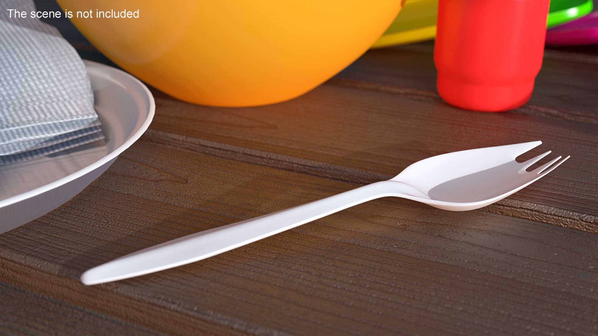 Plastic Spork Utensil Model - TurboSquid 2201981
