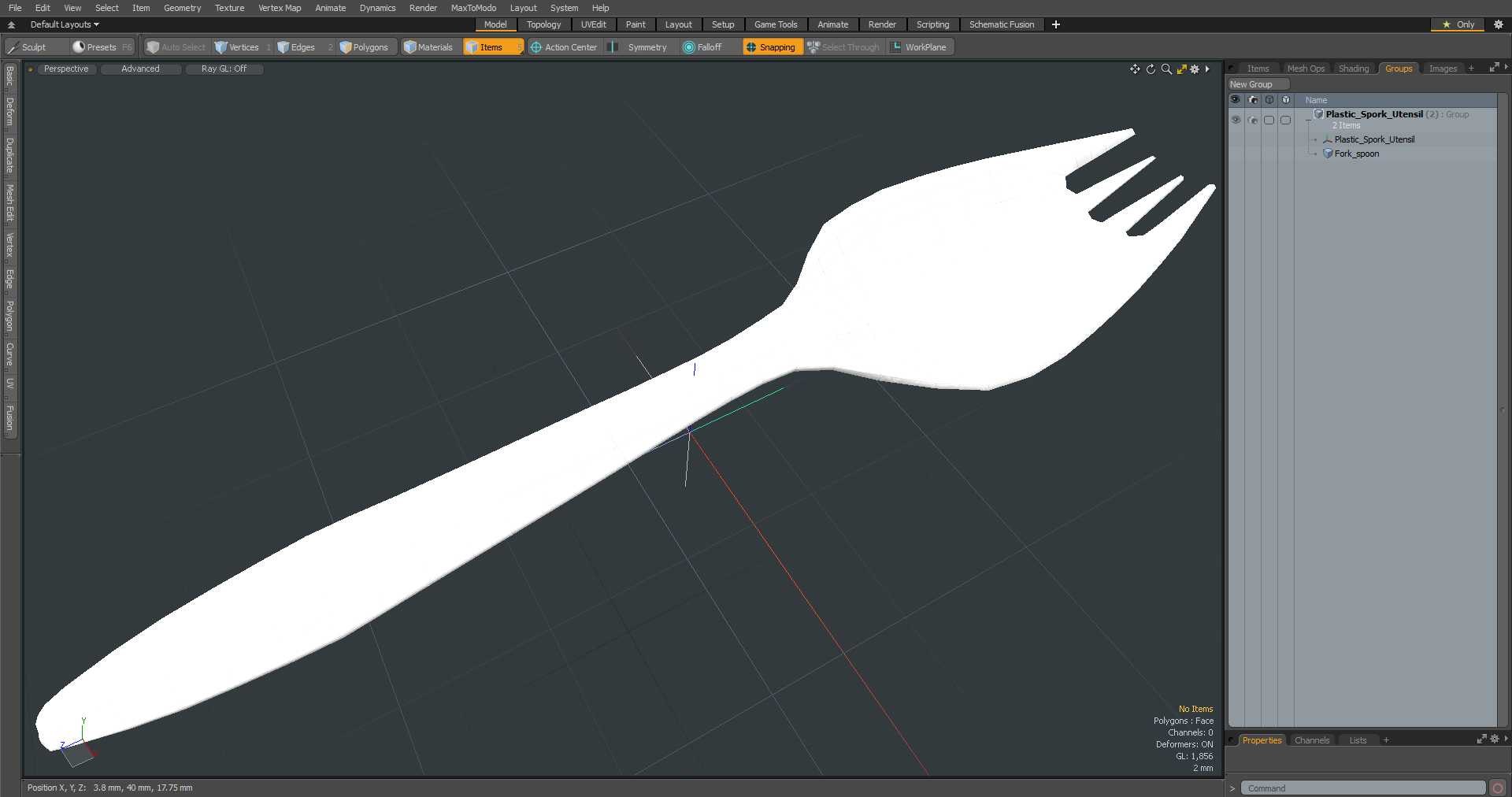 Plastic Spork Utensil Model - TurboSquid 2201981