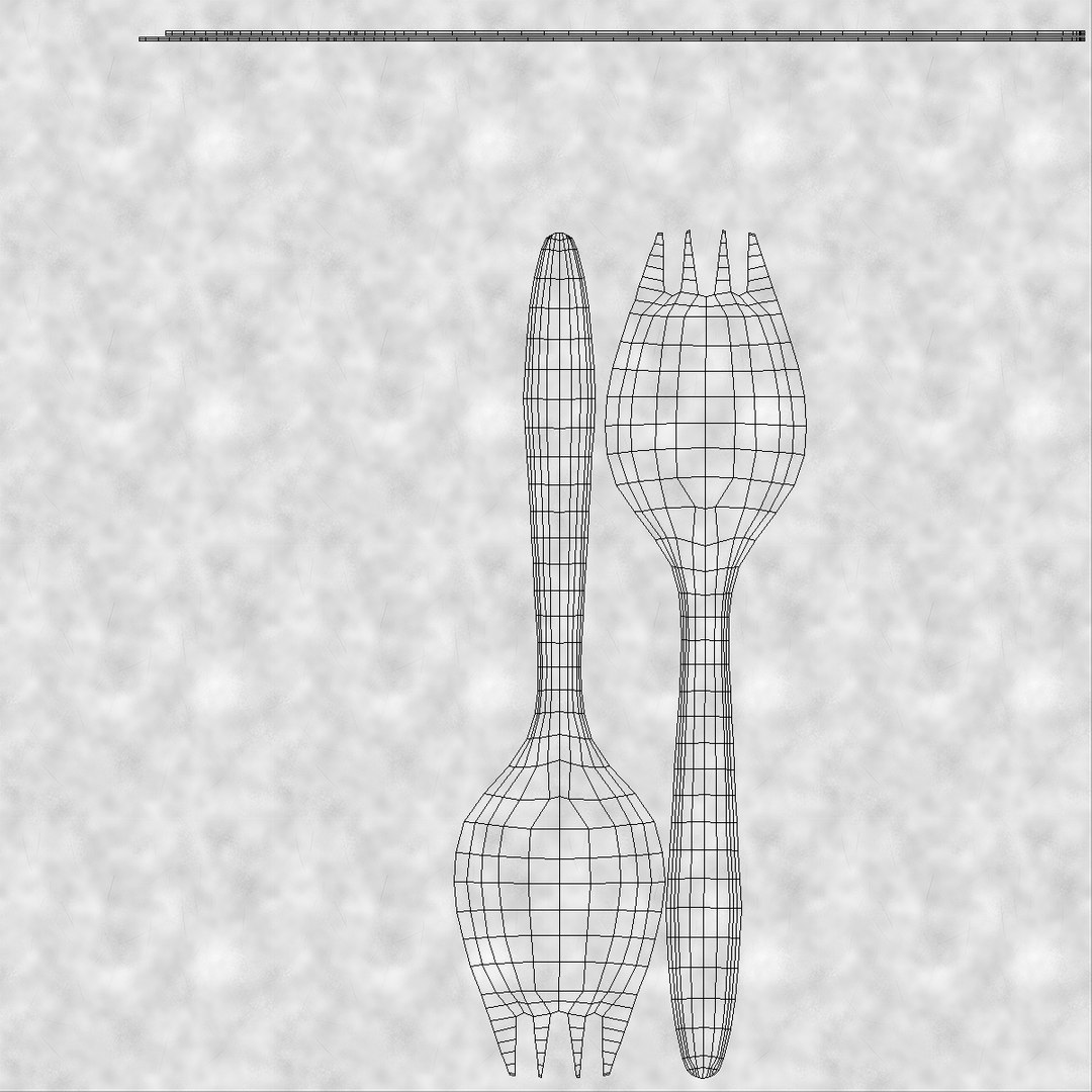 Plastic Spork Utensil Model - TurboSquid 2201981