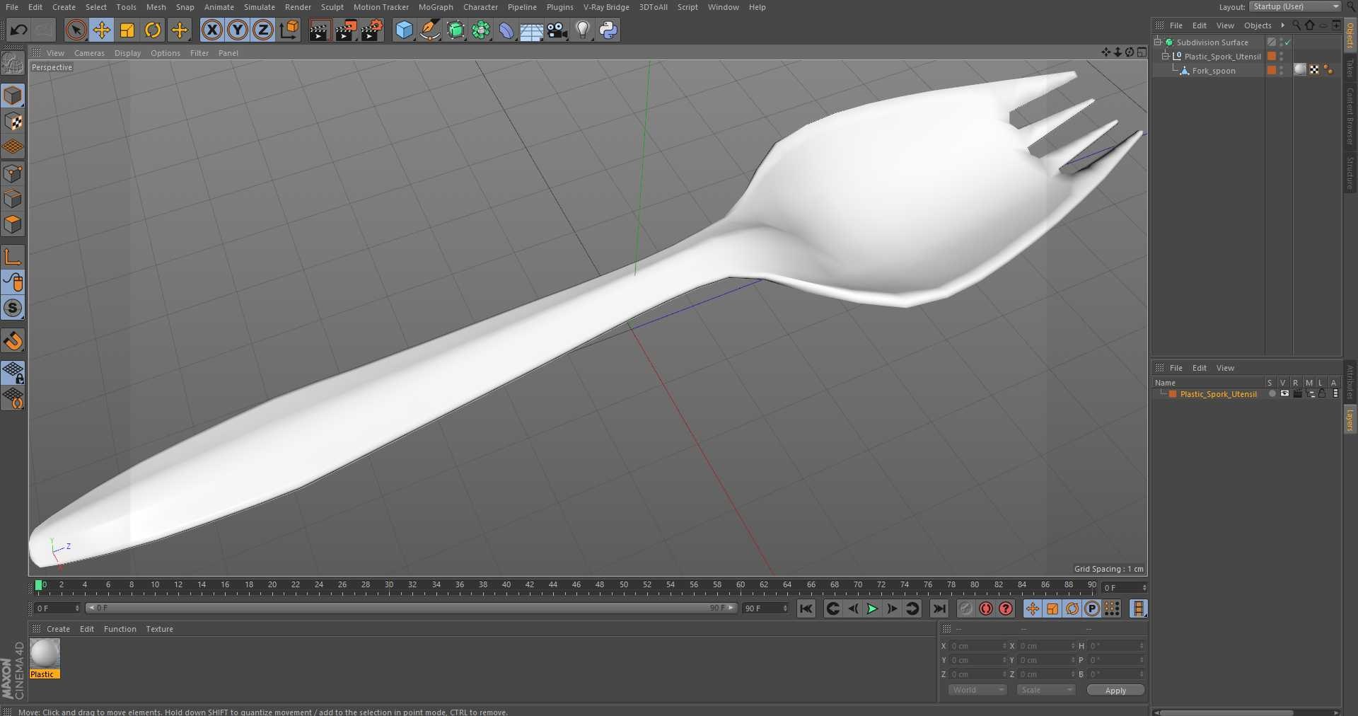 Plastic Spork Utensil Model - TurboSquid 2201981