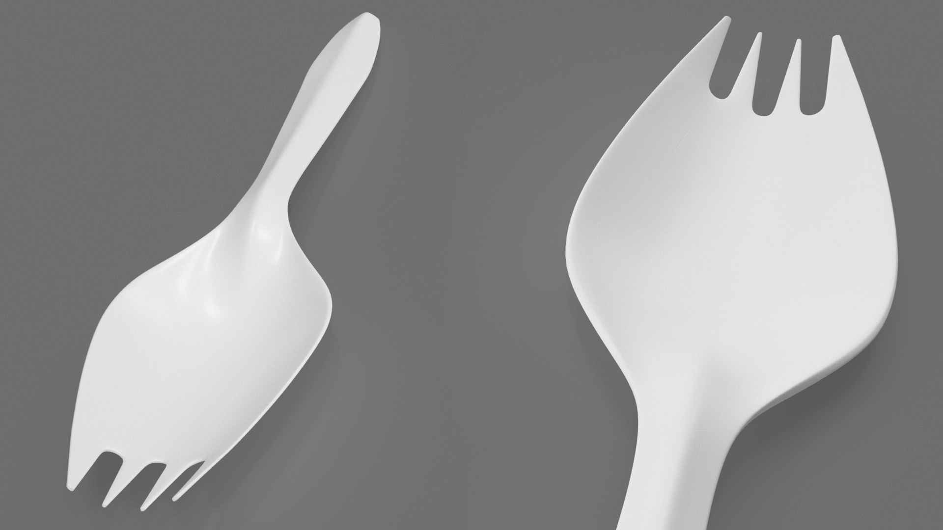 Plastic Spork Utensil Model - TurboSquid 2201981