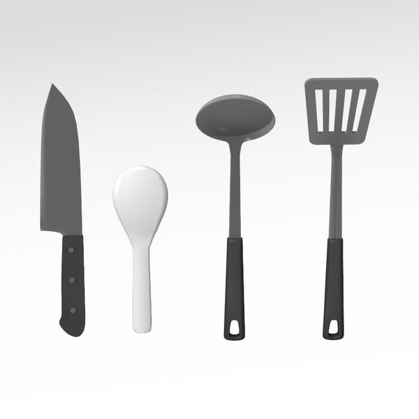 kitchen tools 3d lwo
