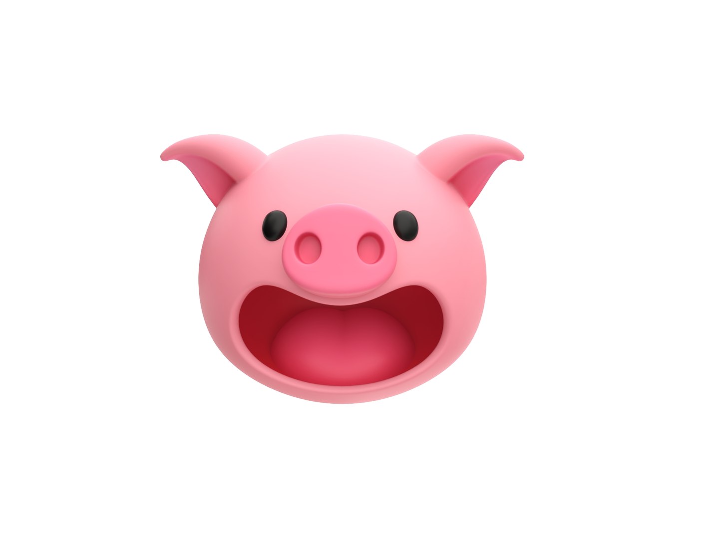 3D Pig Head Model - TurboSquid 2158651