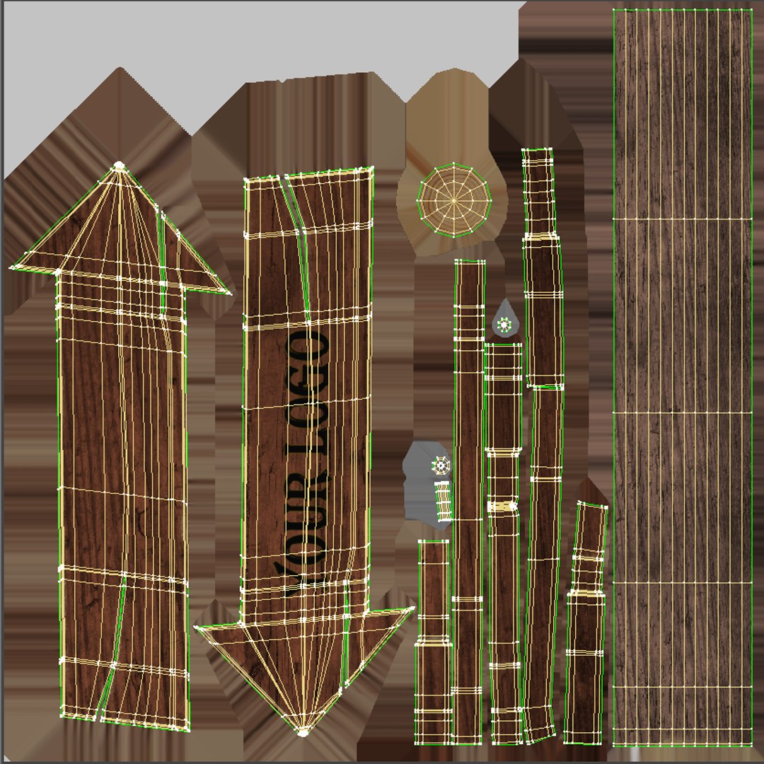 Wooden Arrow Sign 3D Model - TurboSquid 1215429