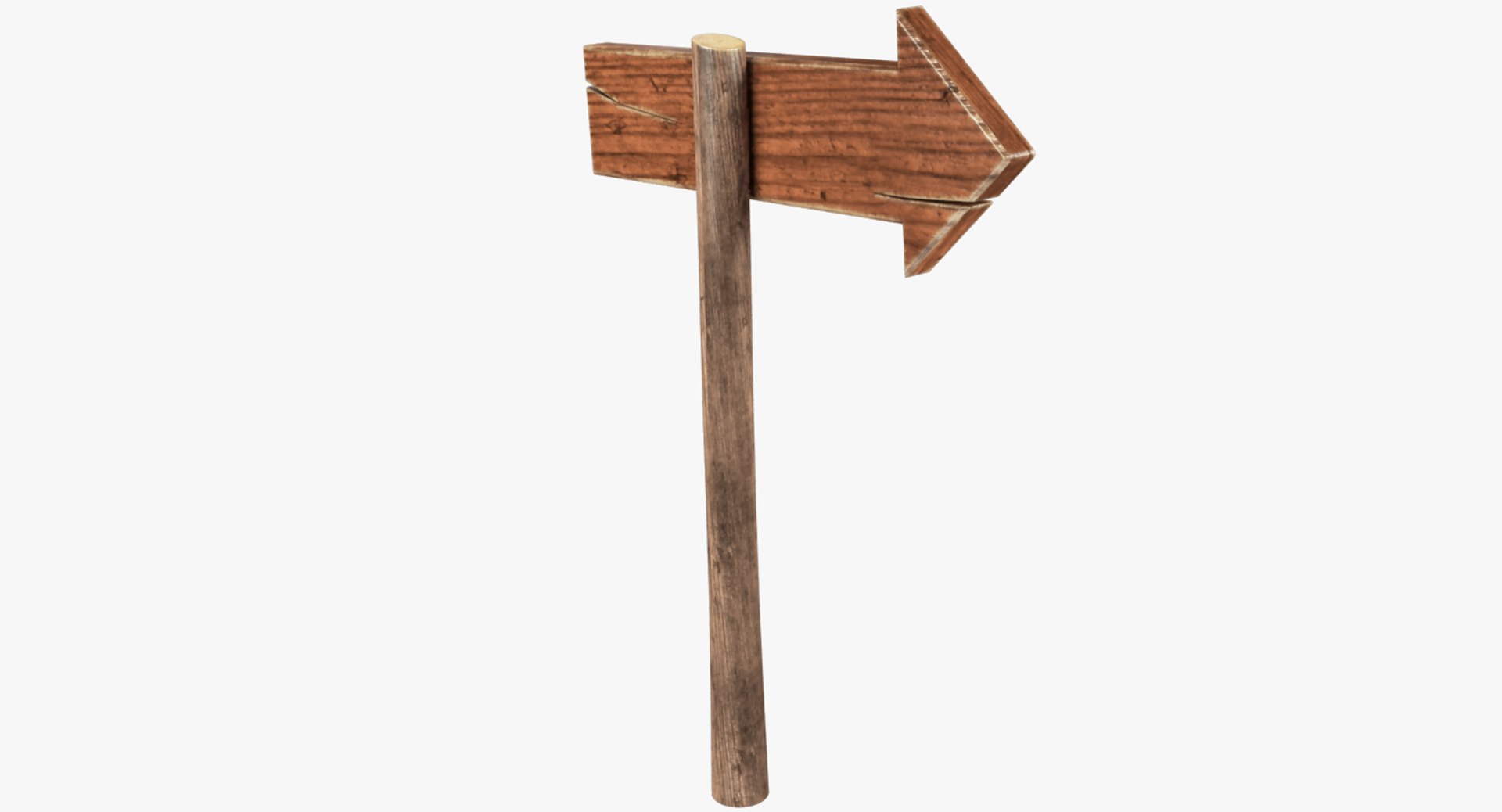 Wooden Arrow Sign 3D Model - TurboSquid 1215429
