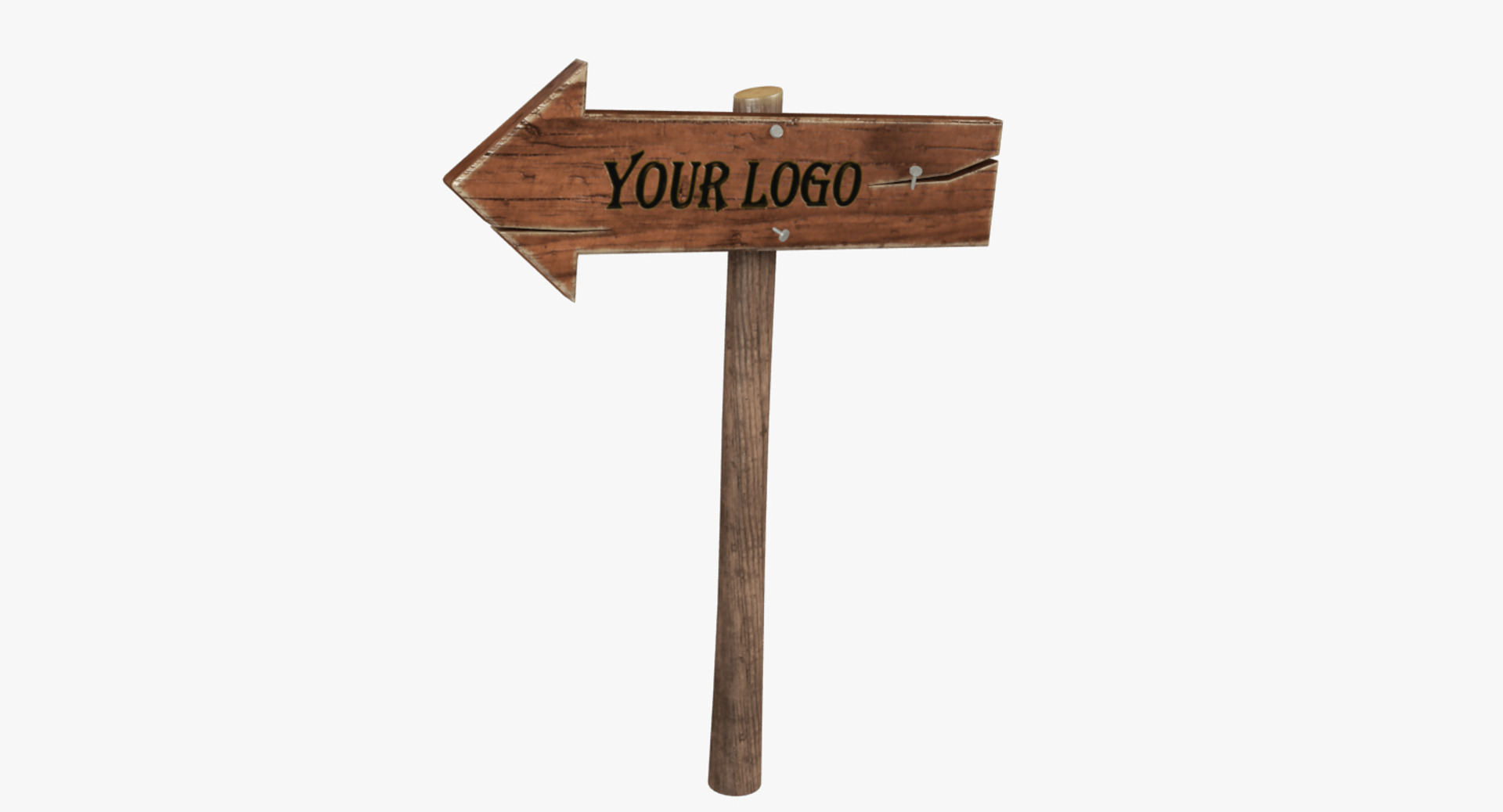 Wooden Arrow Sign 3D Model - TurboSquid 1215429