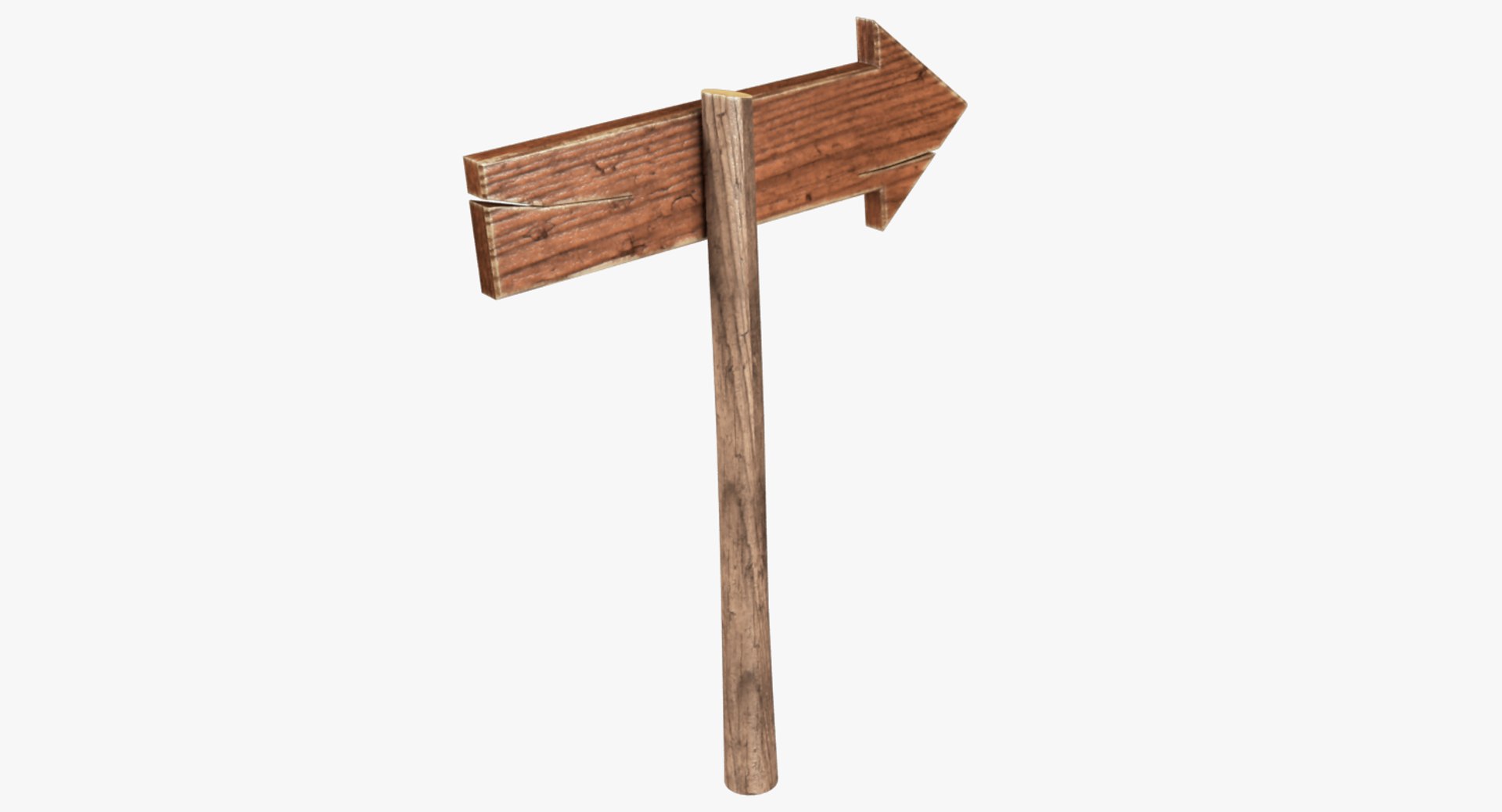 Wooden Arrow Sign 3D Model - TurboSquid 1215429