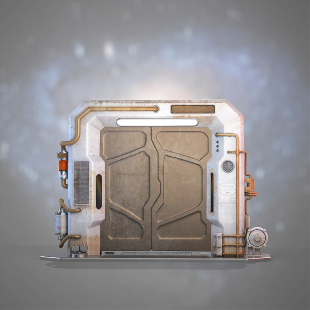 3d Model Sci-fi Door