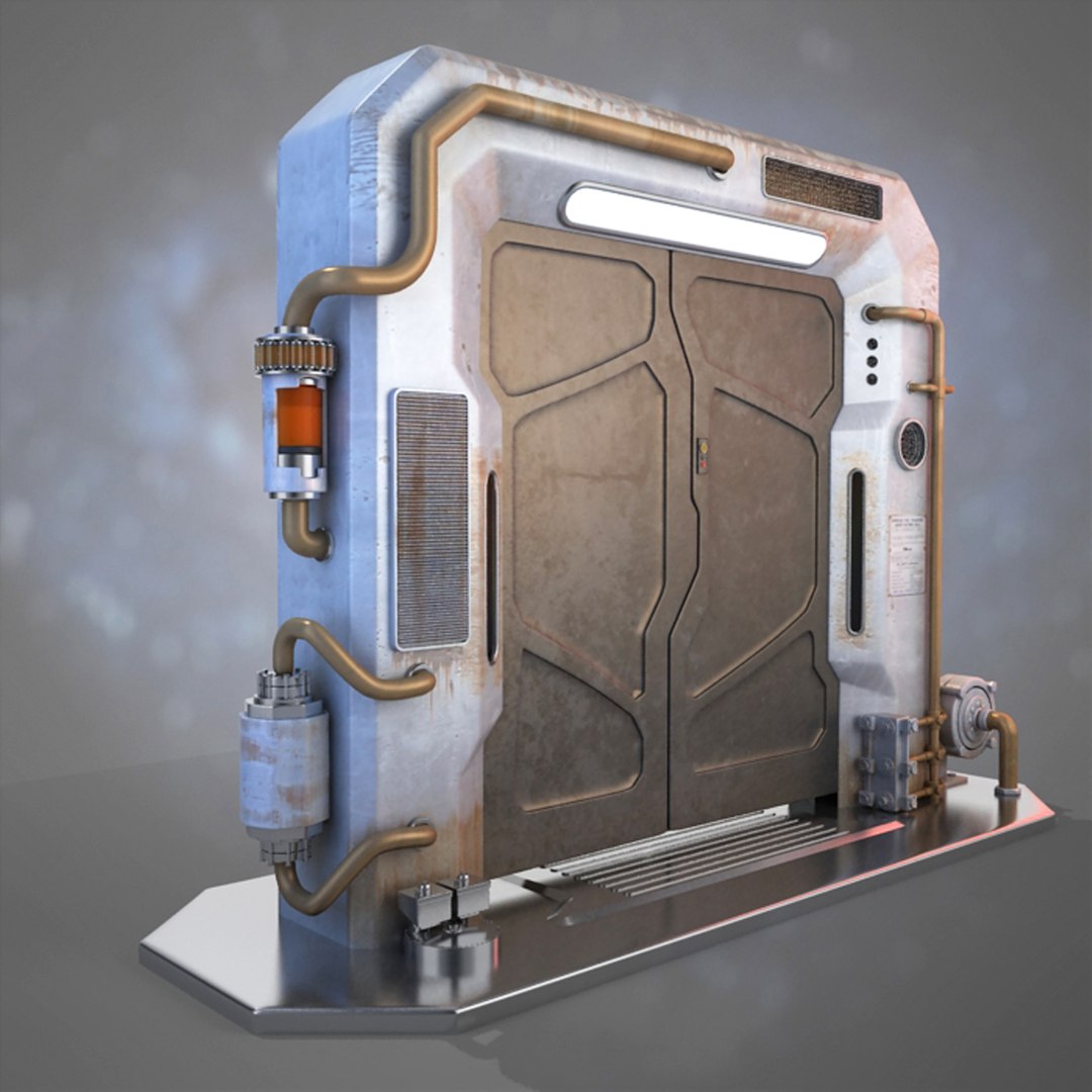 3d Model Sci-fi Door