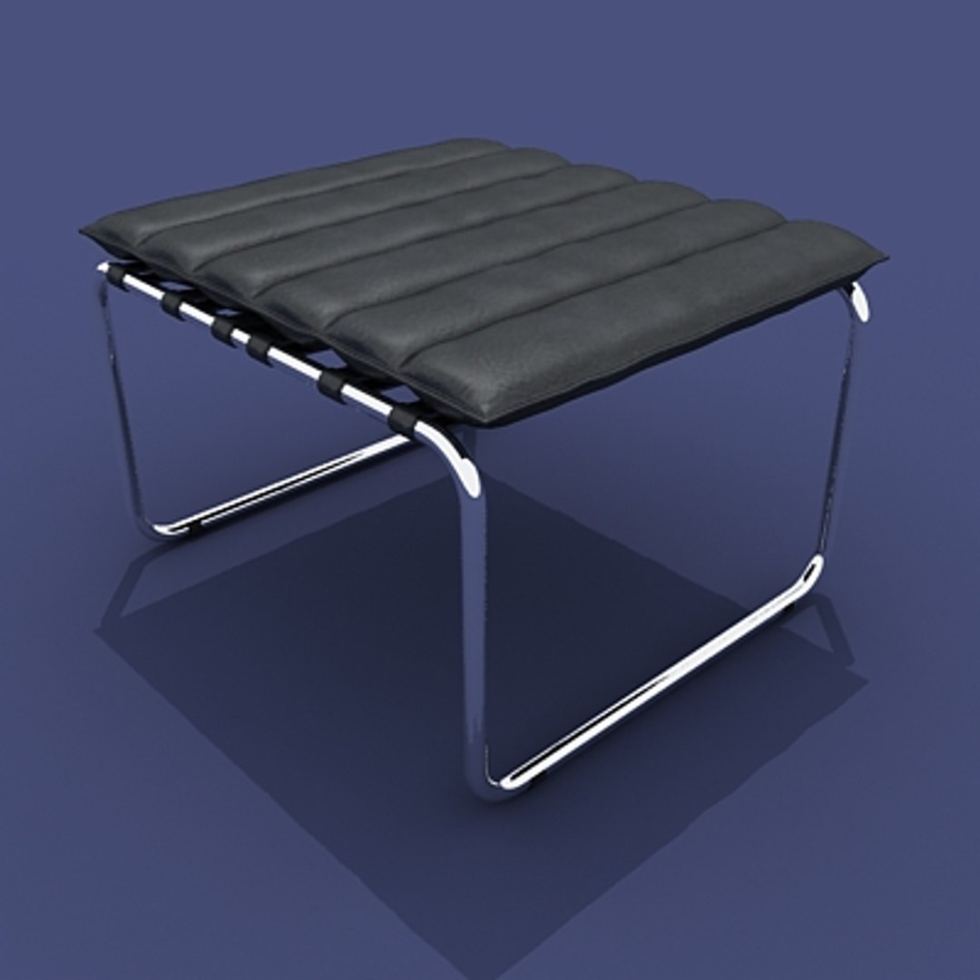 3d model mies van ottoman