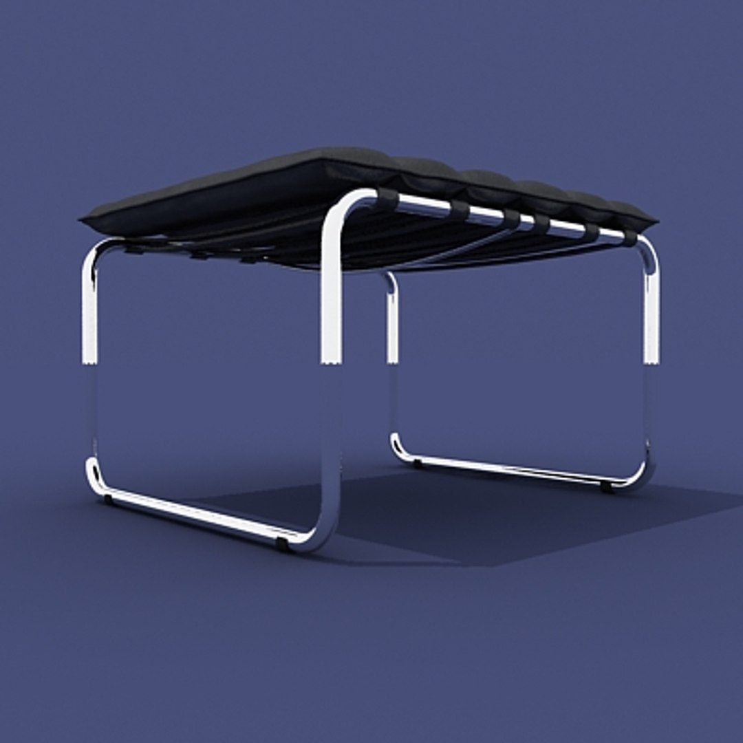 3d model mies van ottoman