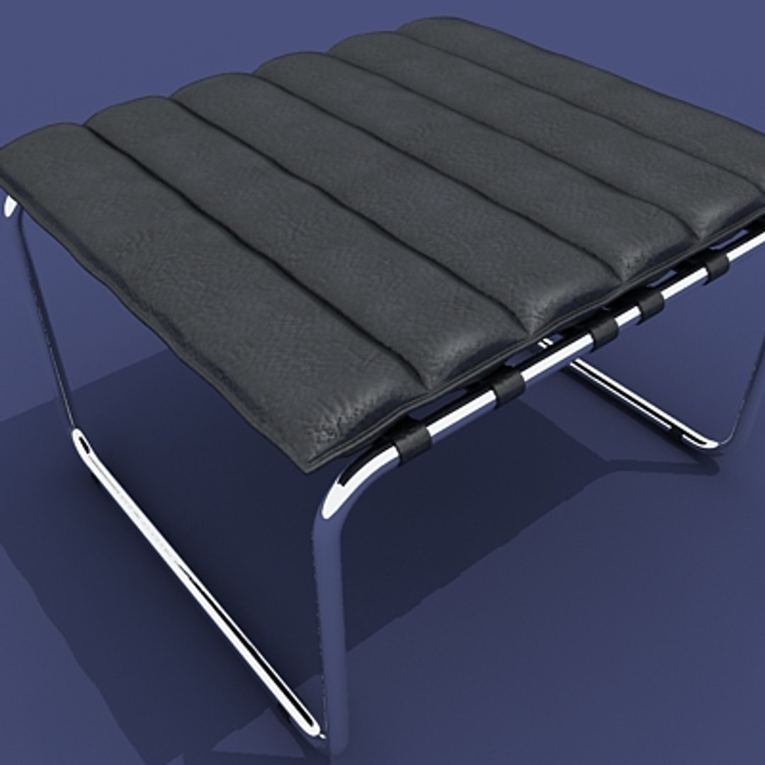 3d model mies van ottoman