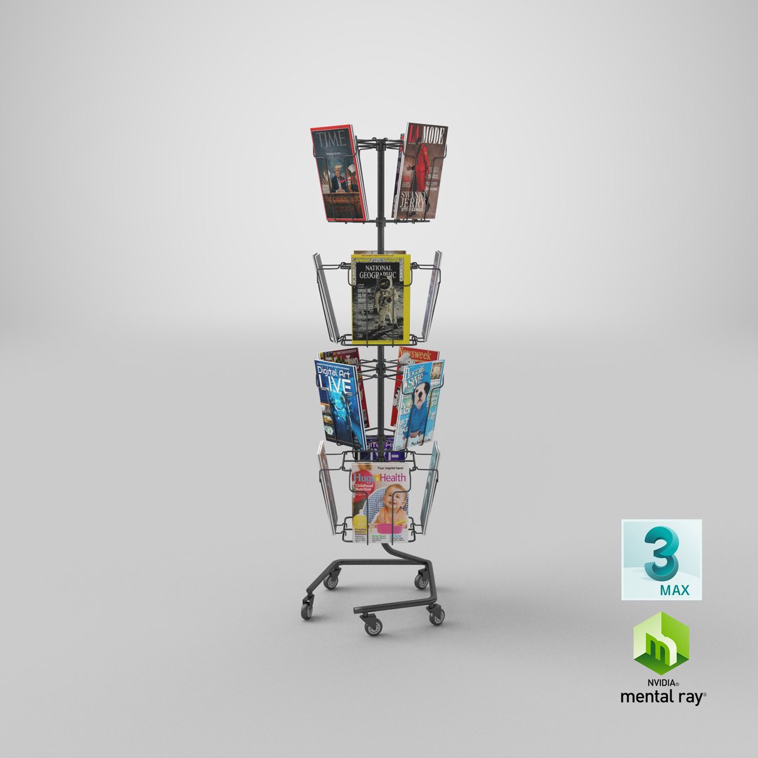 3D Magazine Stand Modeled Model - TurboSquid 1340660