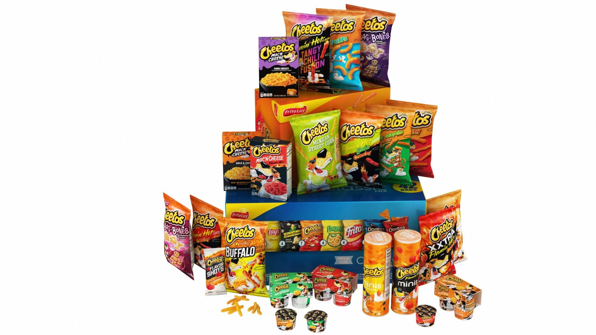3D Cheetos 27 In 1 Model - TurboSquid 2297784