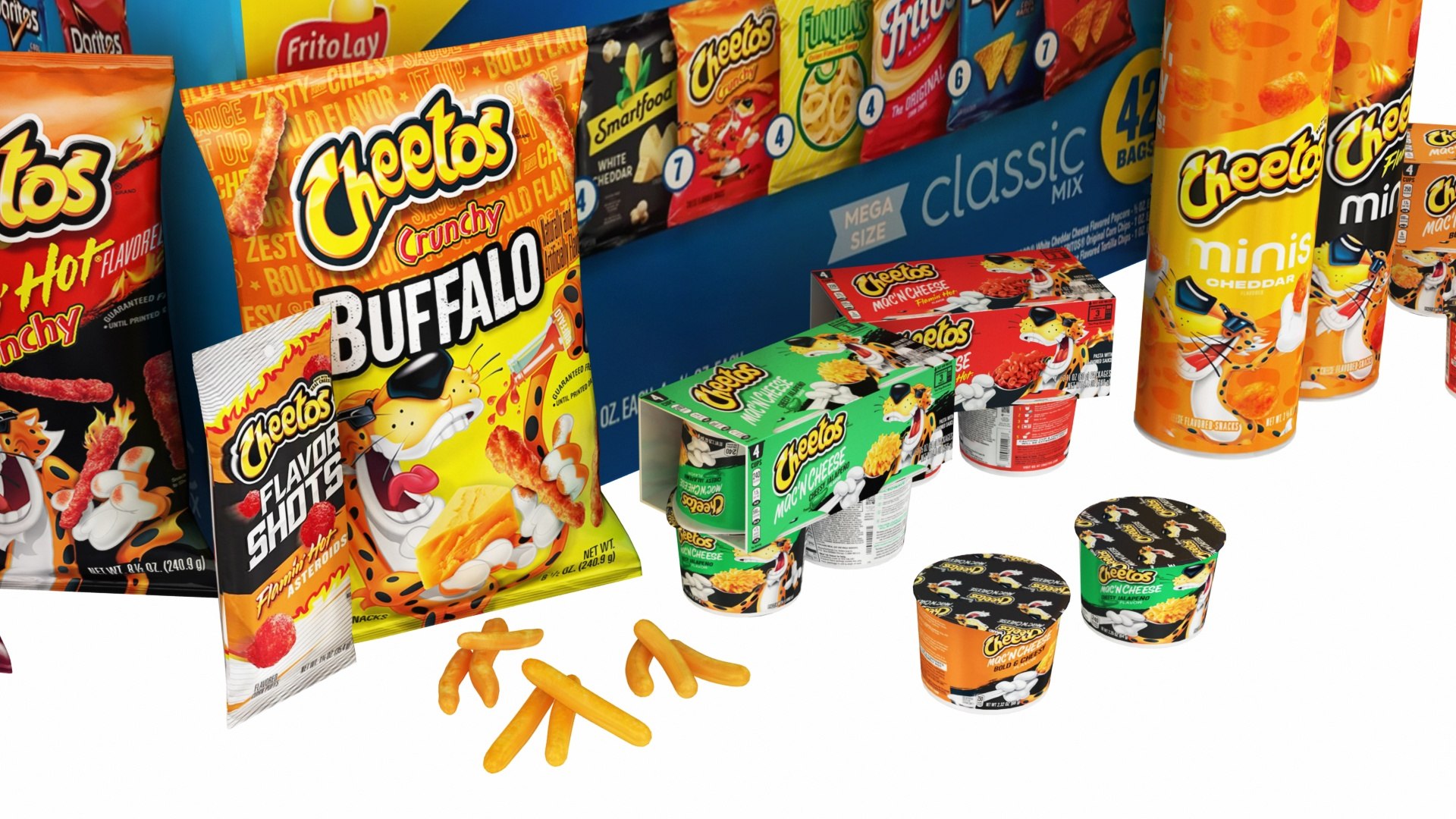 3D Cheetos 27 In 1 Model - TurboSquid 2297784