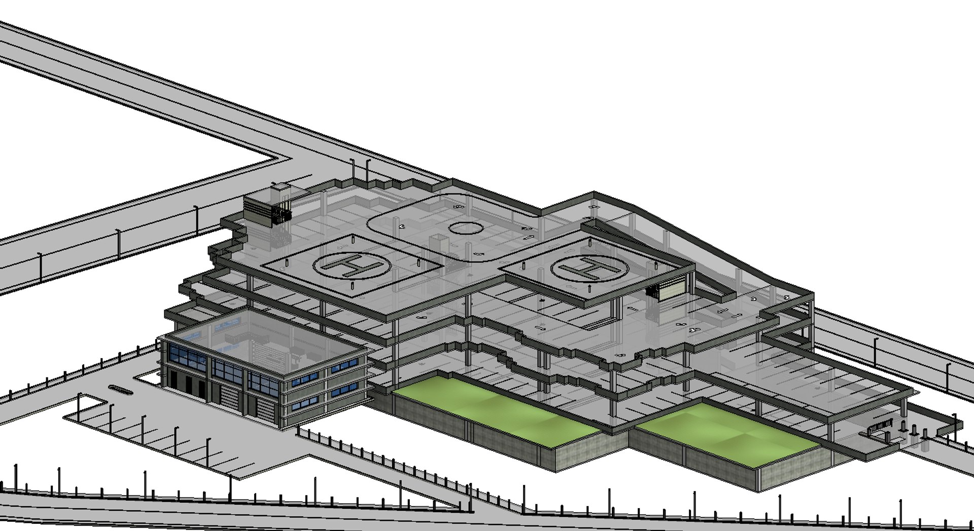 Modeled Parking Intersection Architectural 3D - TurboSquid 1463051
