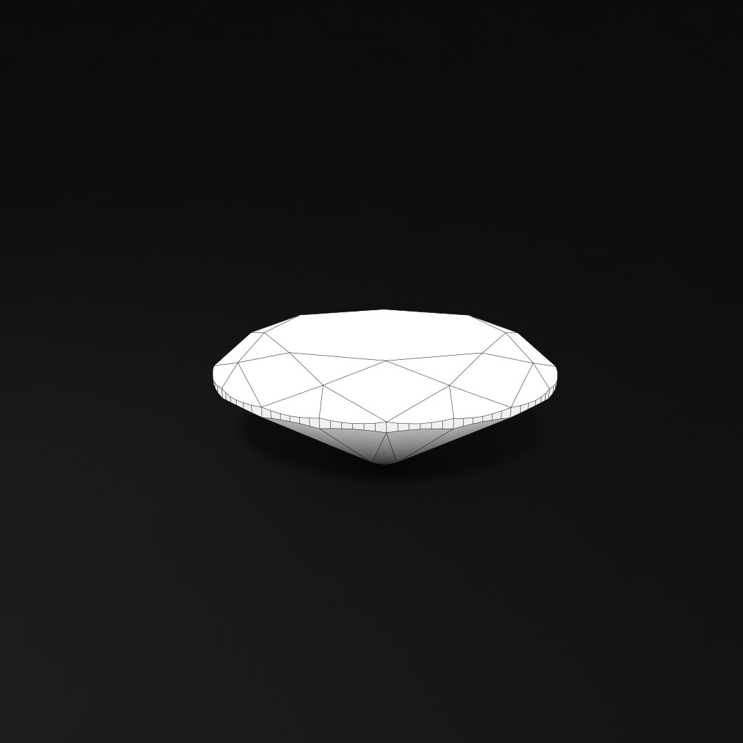 3d Model Oval Diamond Cut