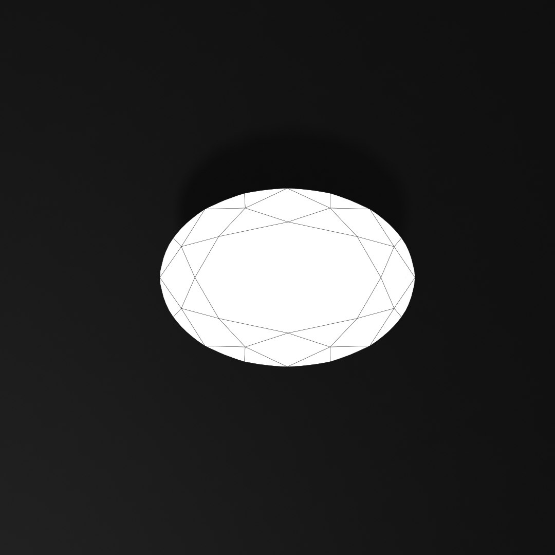 3d Model Oval Diamond Cut