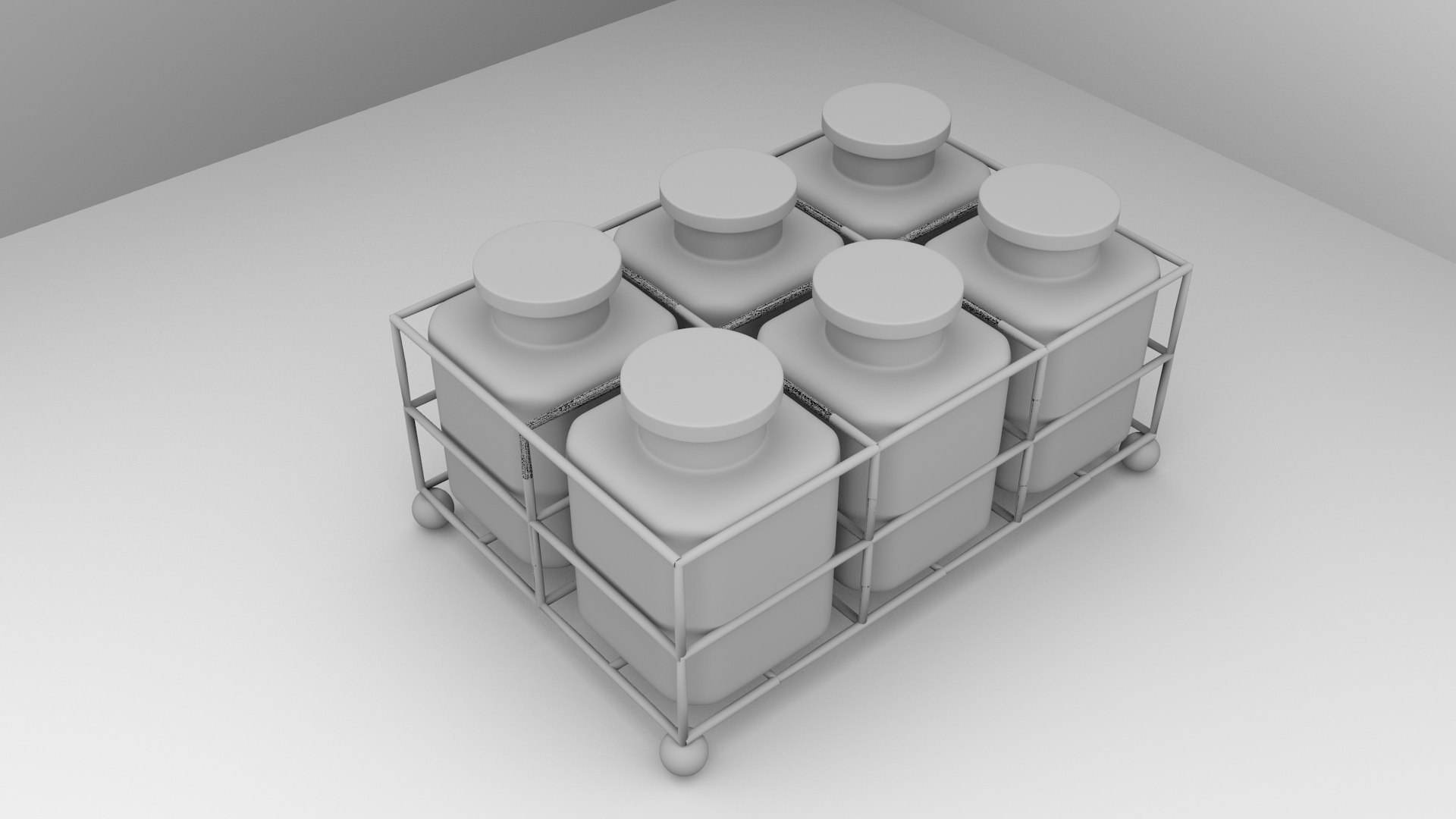 Square Food Canister Rack 3D - TurboSquid 1441756