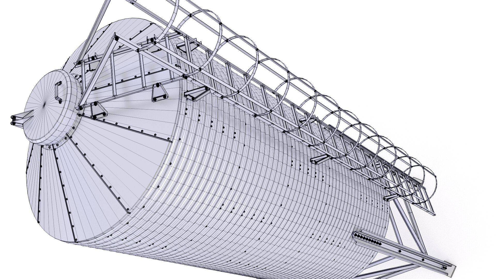 3D Model Powder Granulate Silos V17 - TurboSquid 2419037