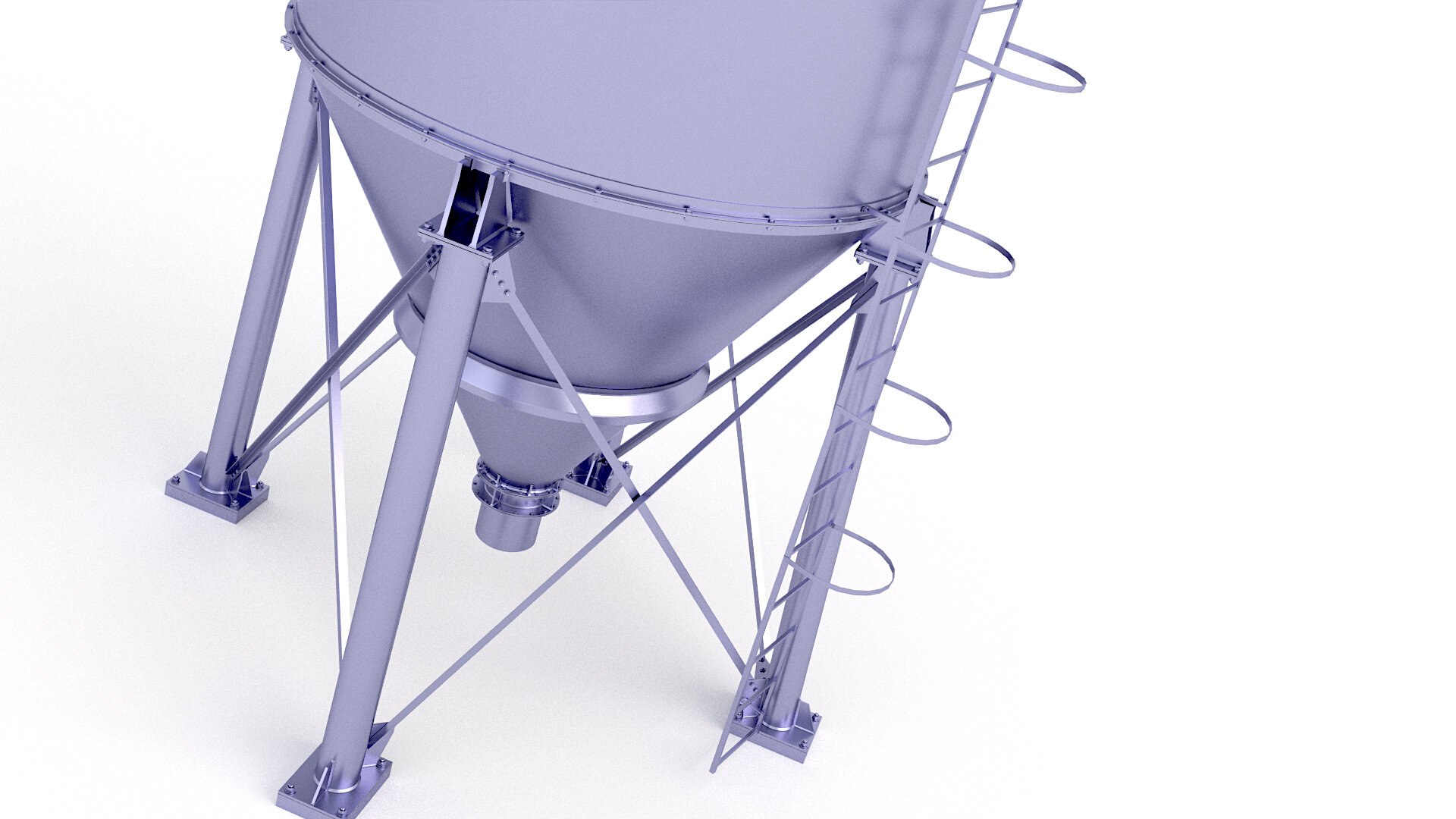 3D Model Powder Granulate Silos V17 - TurboSquid 2419037