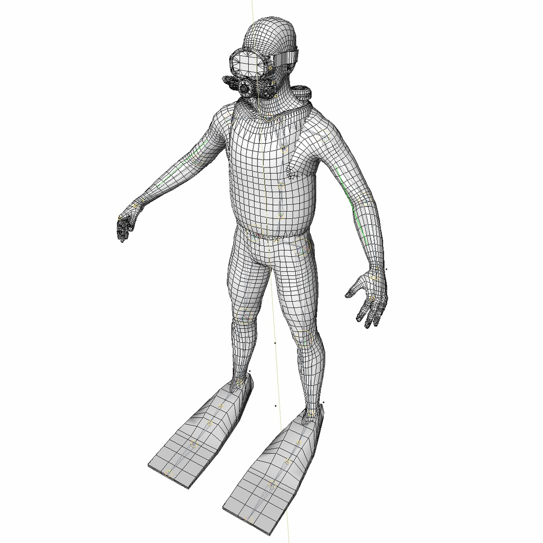 3D sea diver male - TurboSquid 1257997