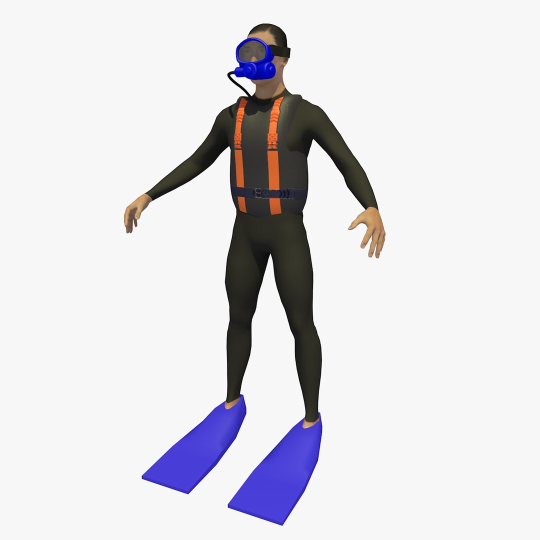 3D sea diver male - TurboSquid 1257997