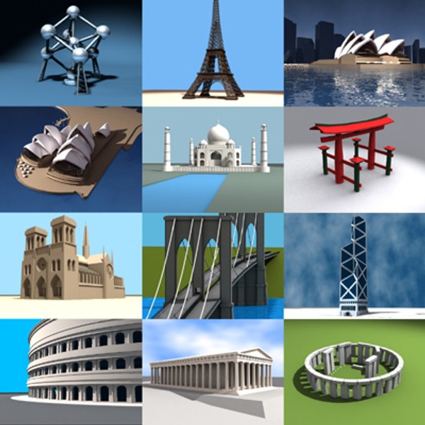 3d parthenon temple landmark model