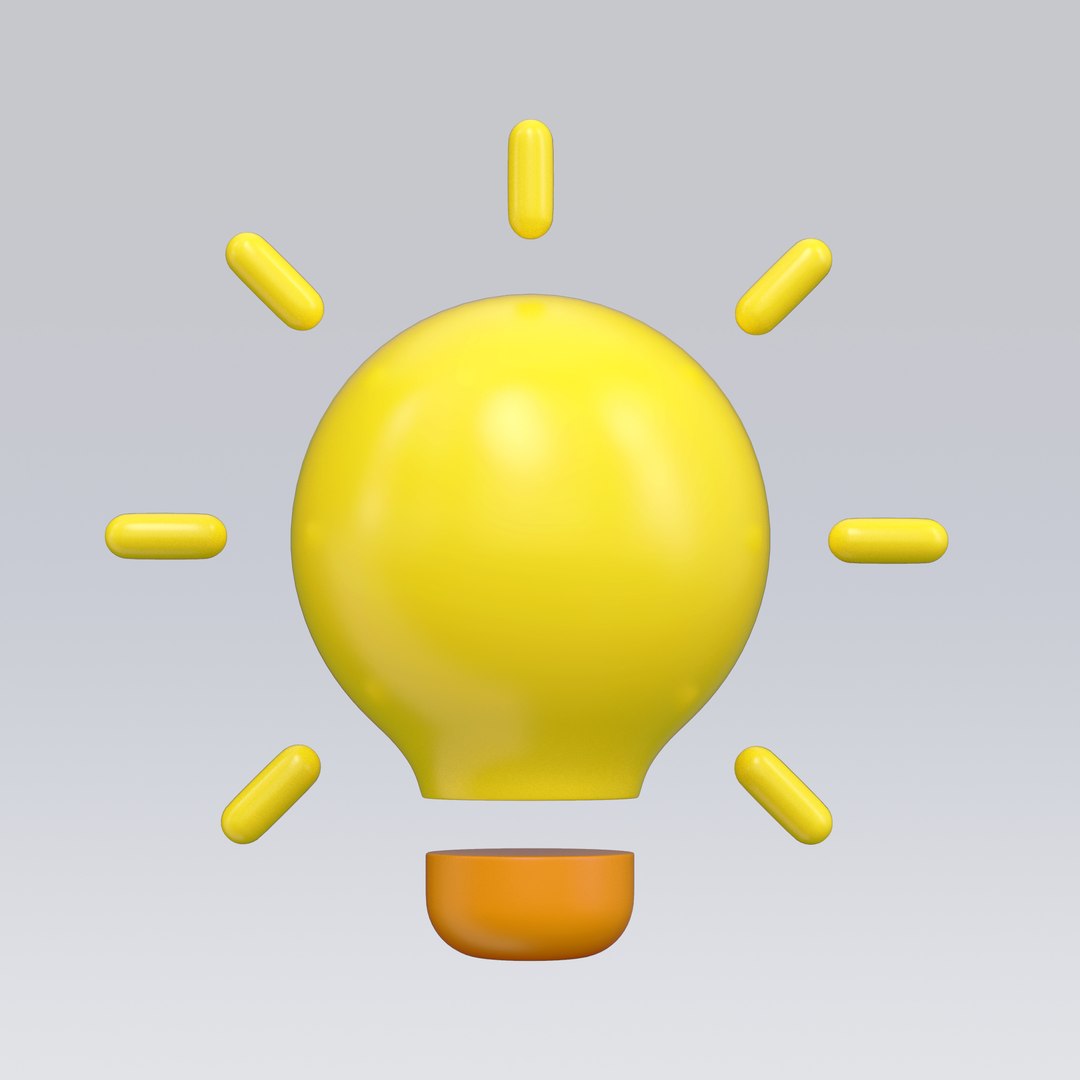 3D model Light bulb icon - TurboSquid 1884721