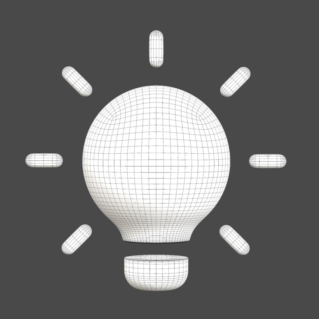 3D model Light bulb icon - TurboSquid 1884721