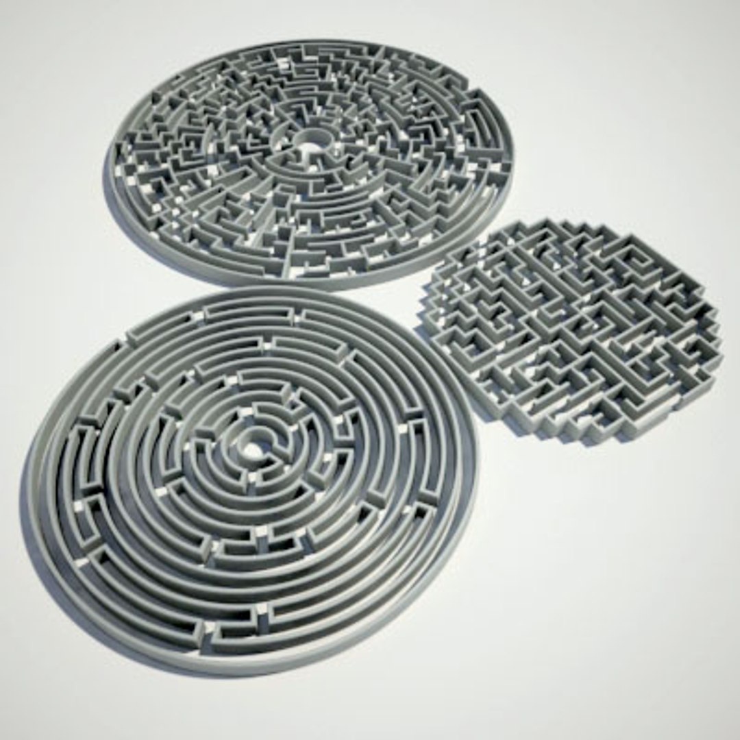 Set Circular Mazes 3d 3ds