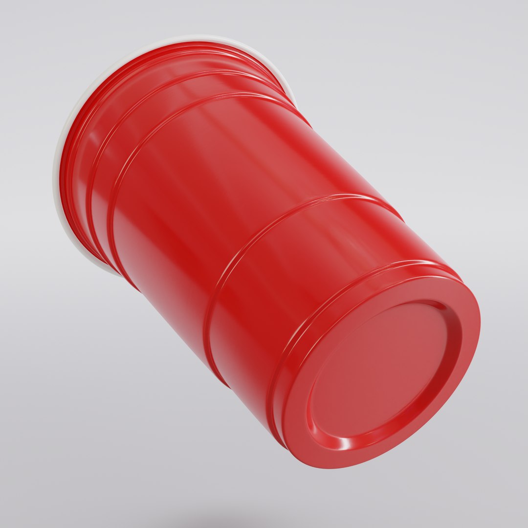 3D Red Plastic Cup Model - TurboSquid 2080579