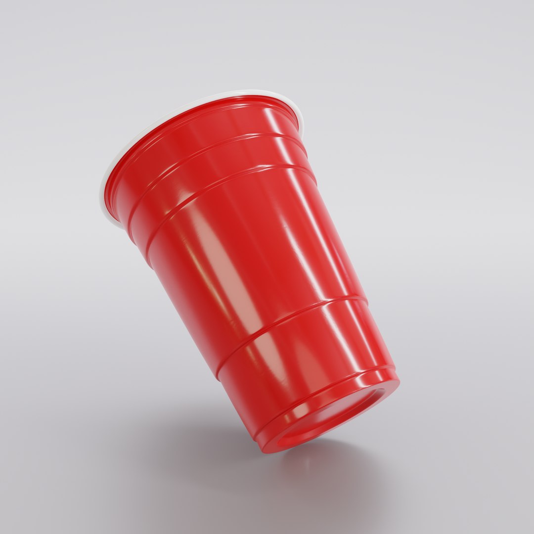 3D Red Plastic Cup Model - TurboSquid 2080579