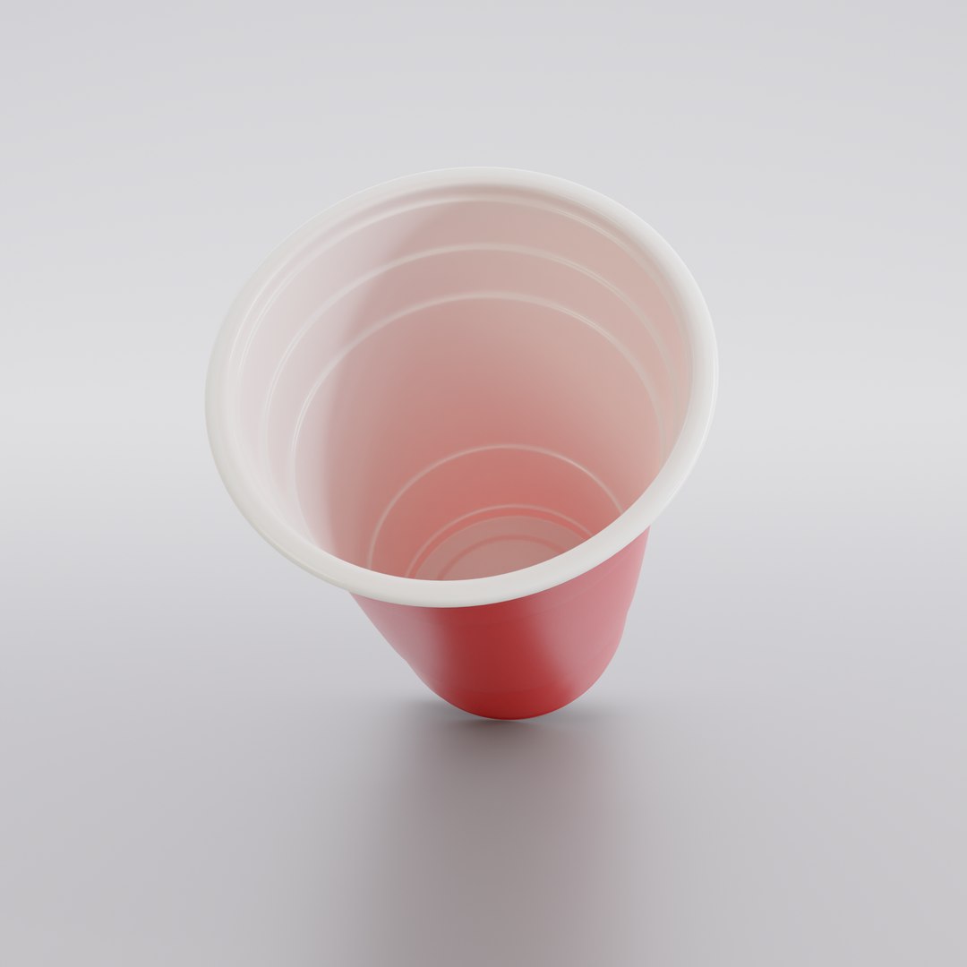 3D Red Plastic Cup Model - TurboSquid 2080579