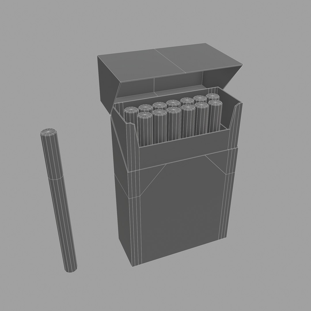 Opened Cigarettes Pack 3D Model - TurboSquid 1895244