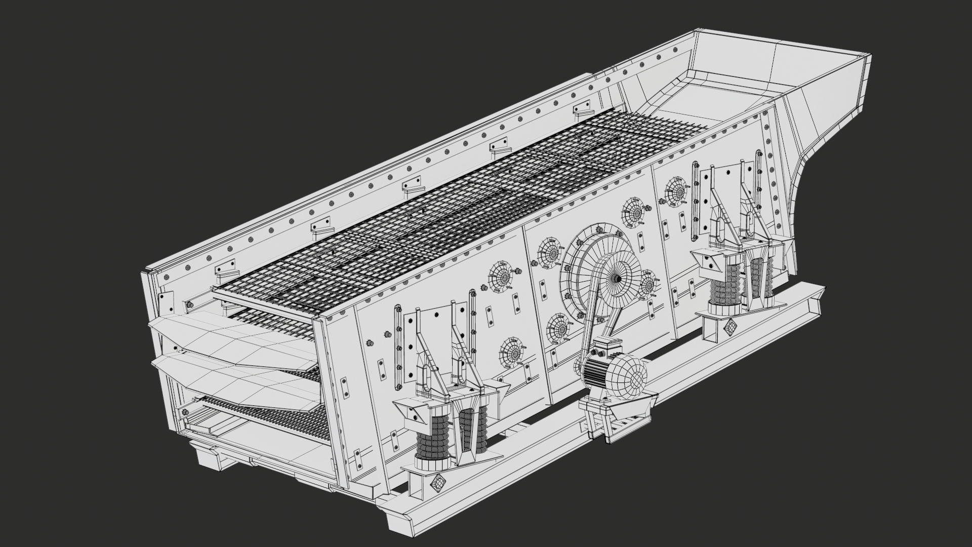 Vibrating Screen For Mining Orange PBR Model - TurboSquid 2280992