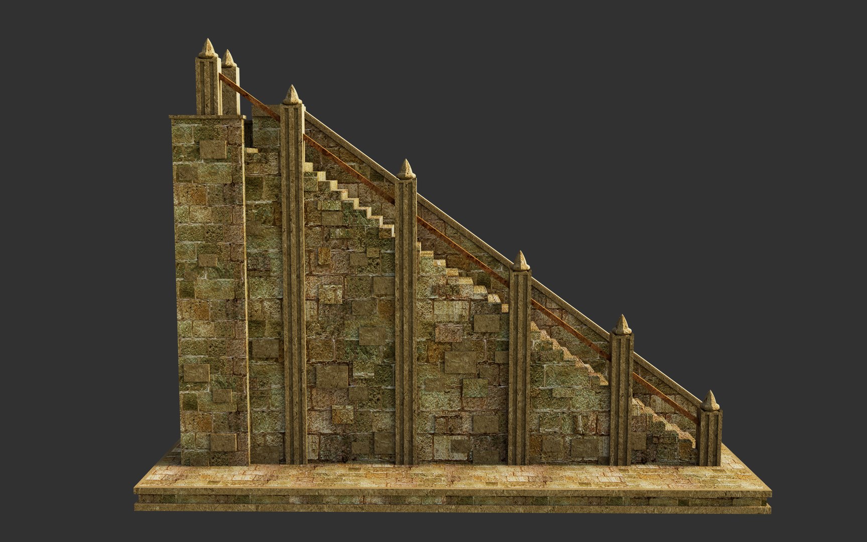 Free 3D Ancient Old Stairs - TurboSquid 2291997