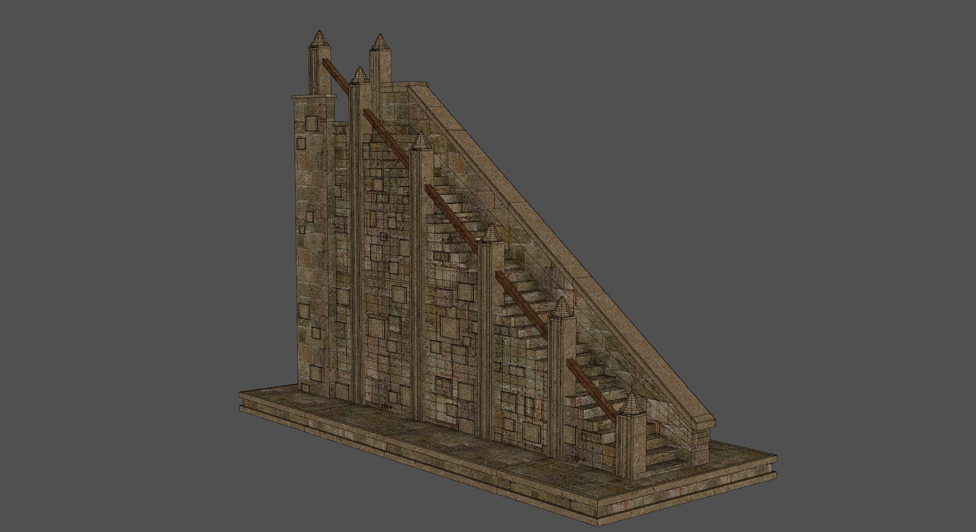 Free 3D Ancient Old Stairs - TurboSquid 2291997