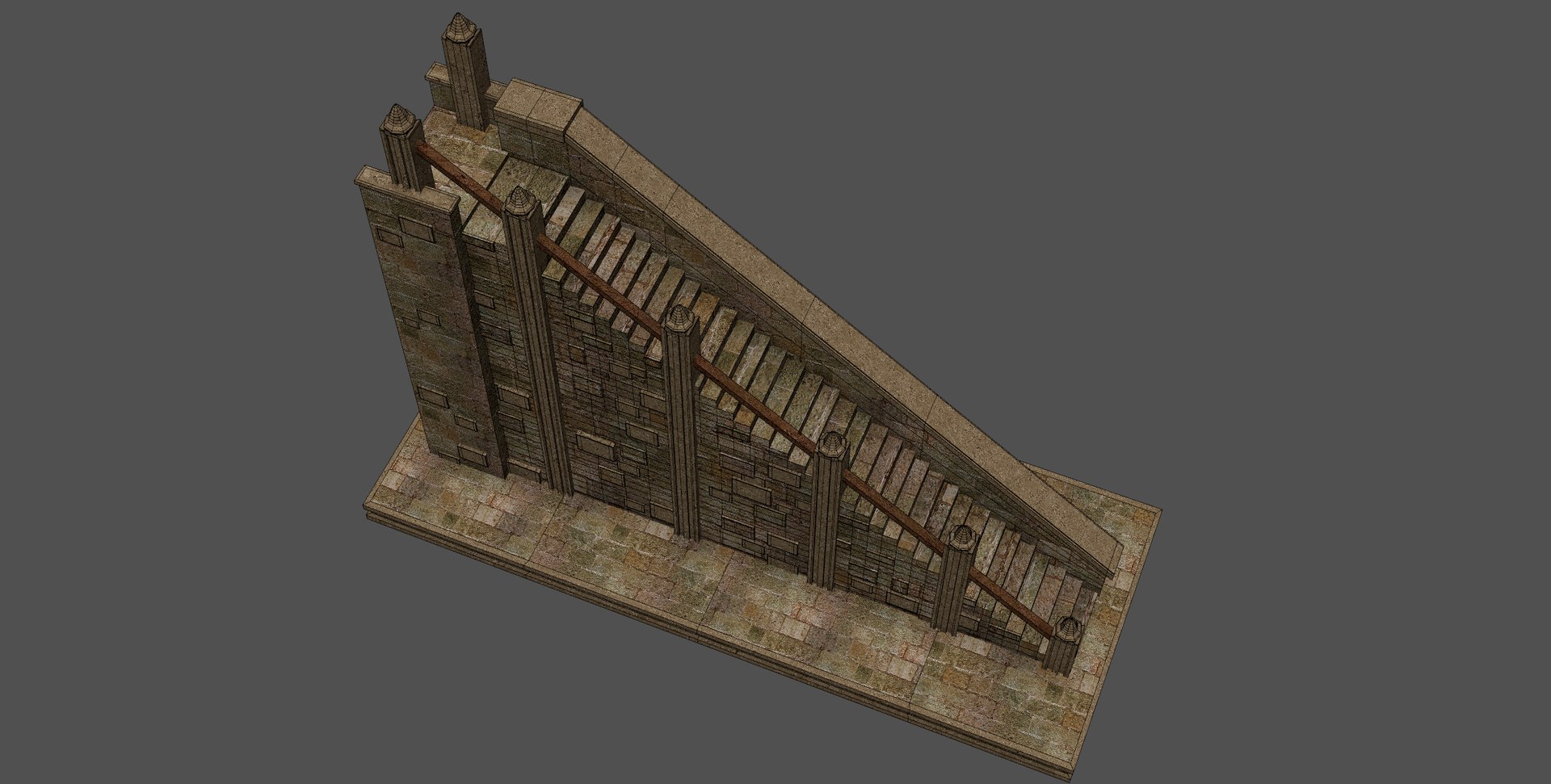 Free 3D Ancient Old Stairs - TurboSquid 2291997