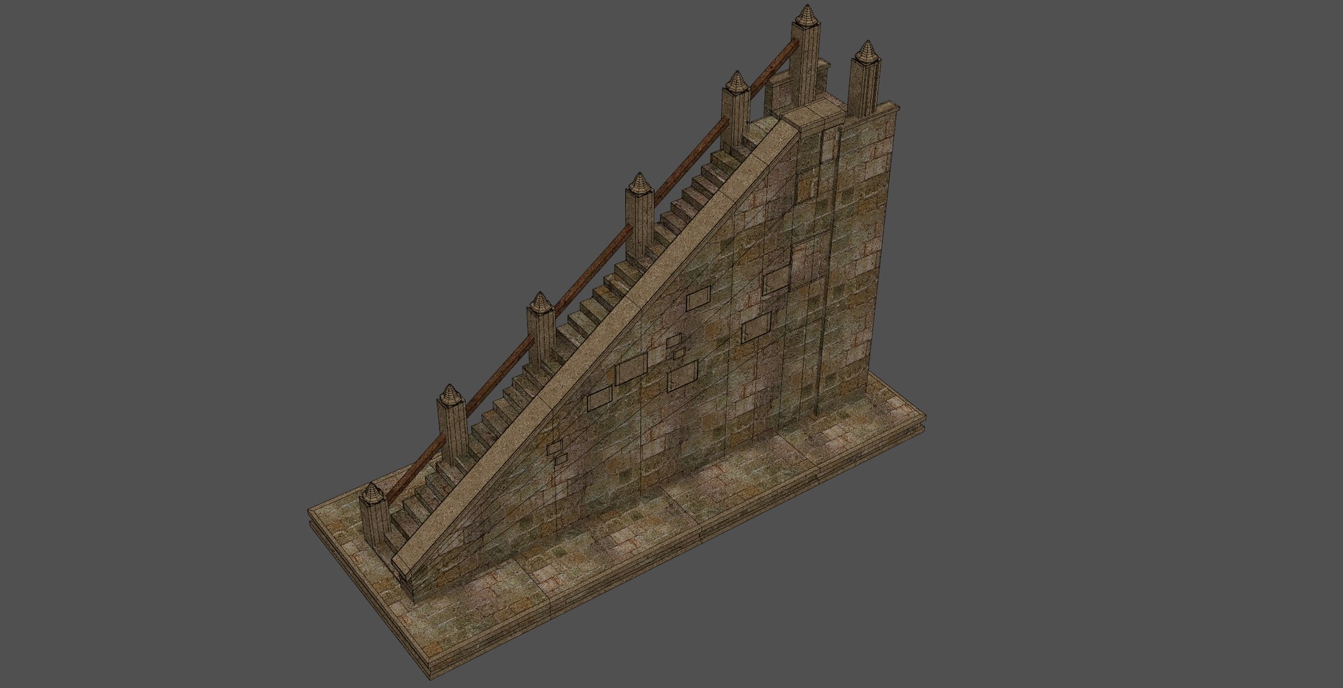 Free 3D Ancient Old Stairs - TurboSquid 2291997