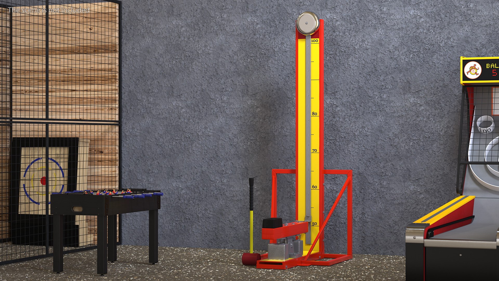 3D Vintage High Striker Machine with Hammer - TurboSquid 1737096