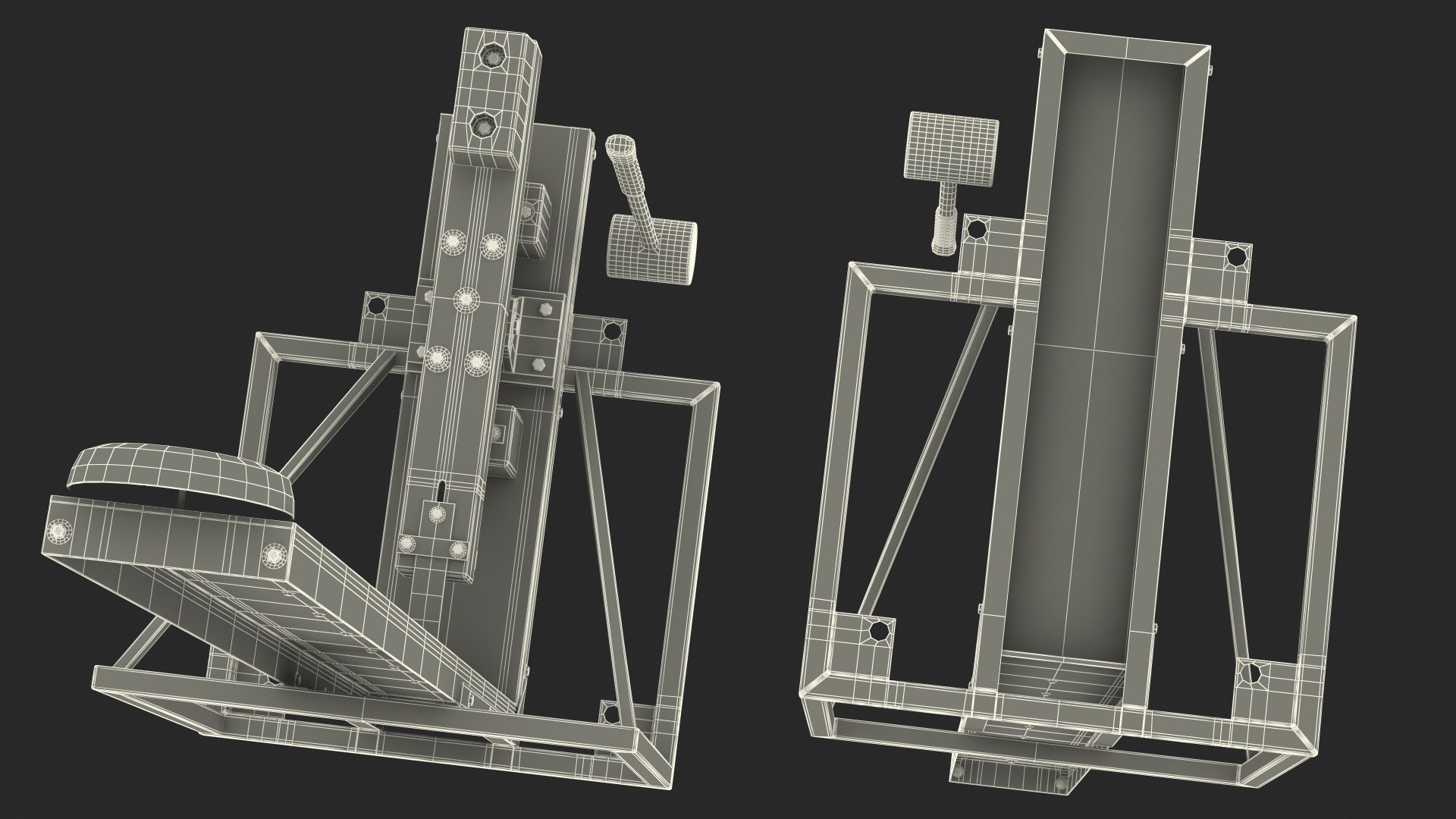 3D Vintage High Striker Machine with Hammer - TurboSquid 1737096