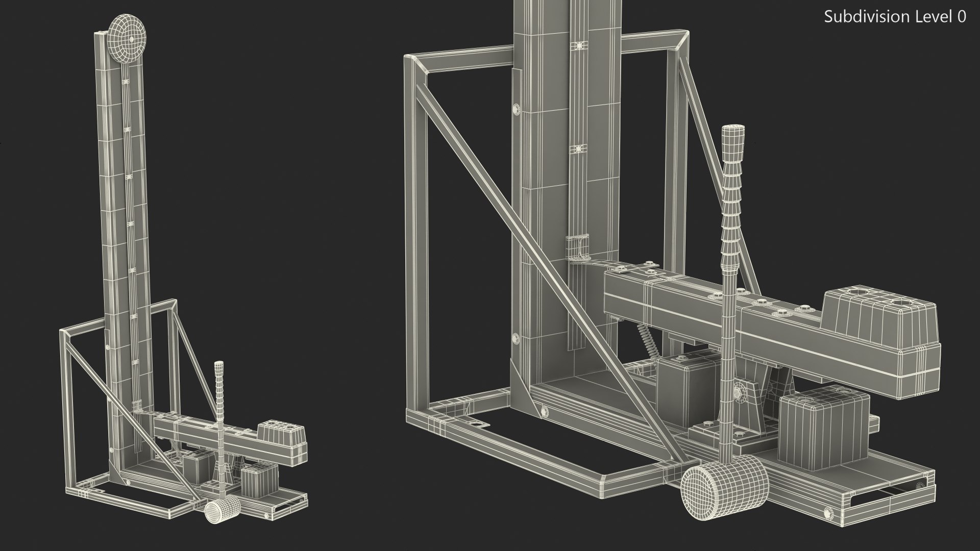 3D Vintage High Striker Machine with Hammer - TurboSquid 1737096