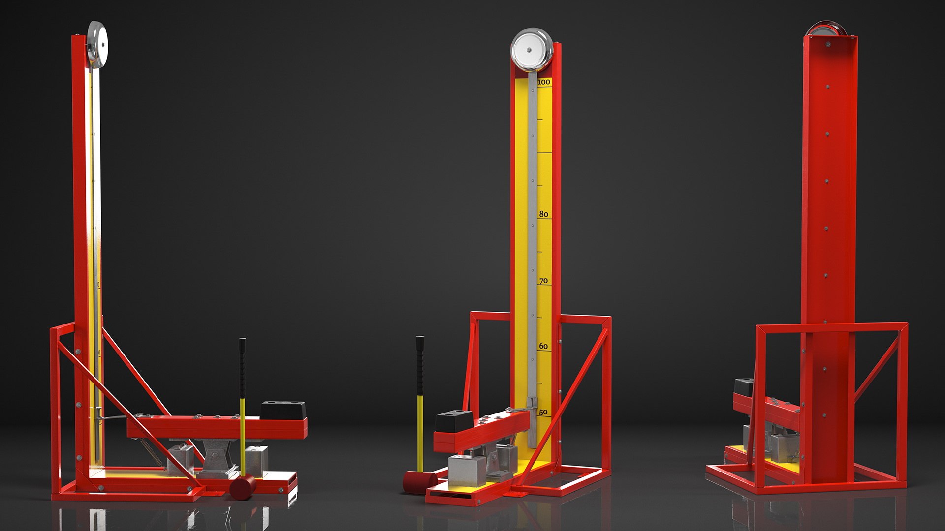 3D Vintage High Striker Machine with Hammer - TurboSquid 1737096