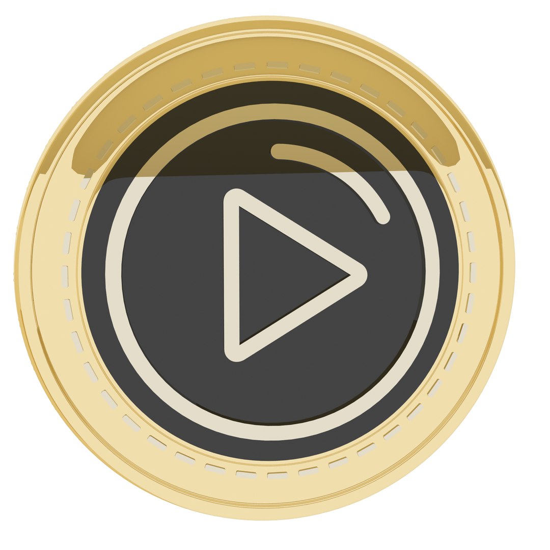 BitTube Cryptocurrency Gold Coin Model - TurboSquid 1783253