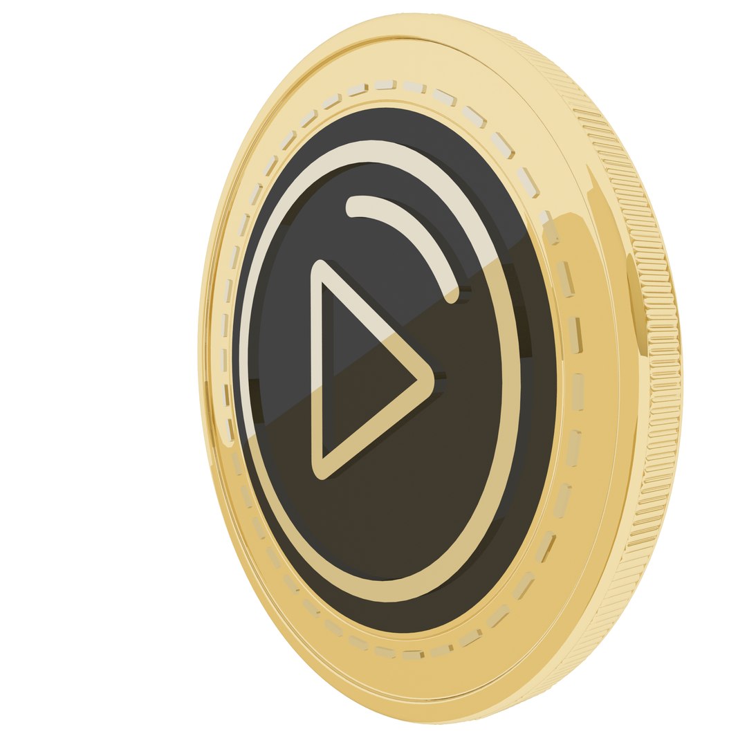 BitTube Cryptocurrency Gold Coin Model - TurboSquid 1783253