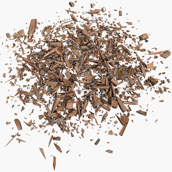 3d wood debris model