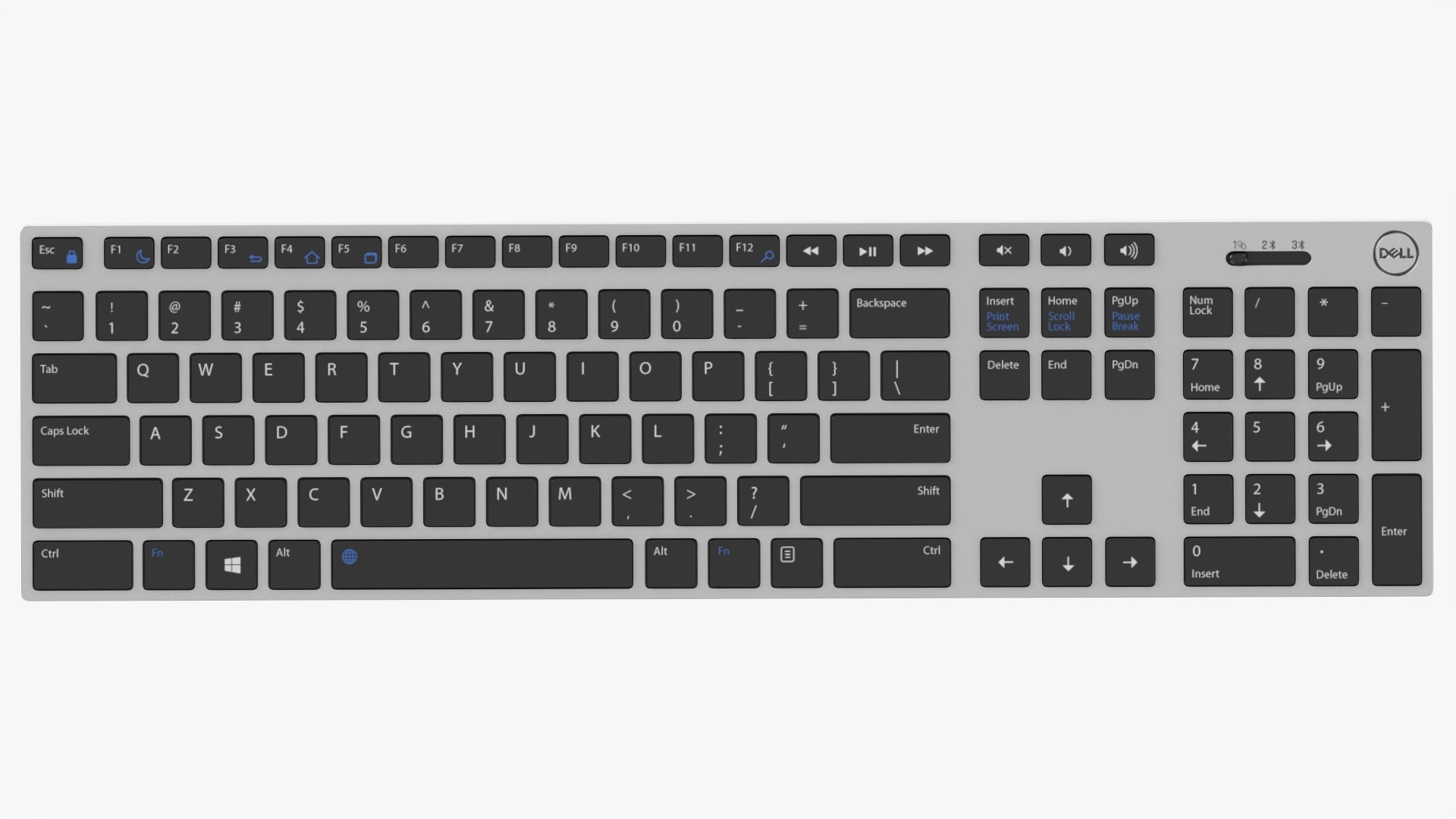3D Dell KM717 Premier Wireless Keyboard model - TurboSquid 1733772